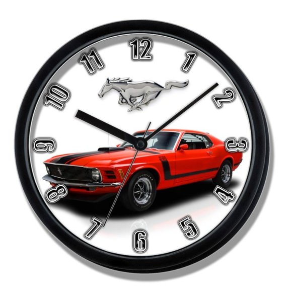 Clock | Wall Decor | 97 Ford Mustang Boss 302 Red Clock New | Poshmark